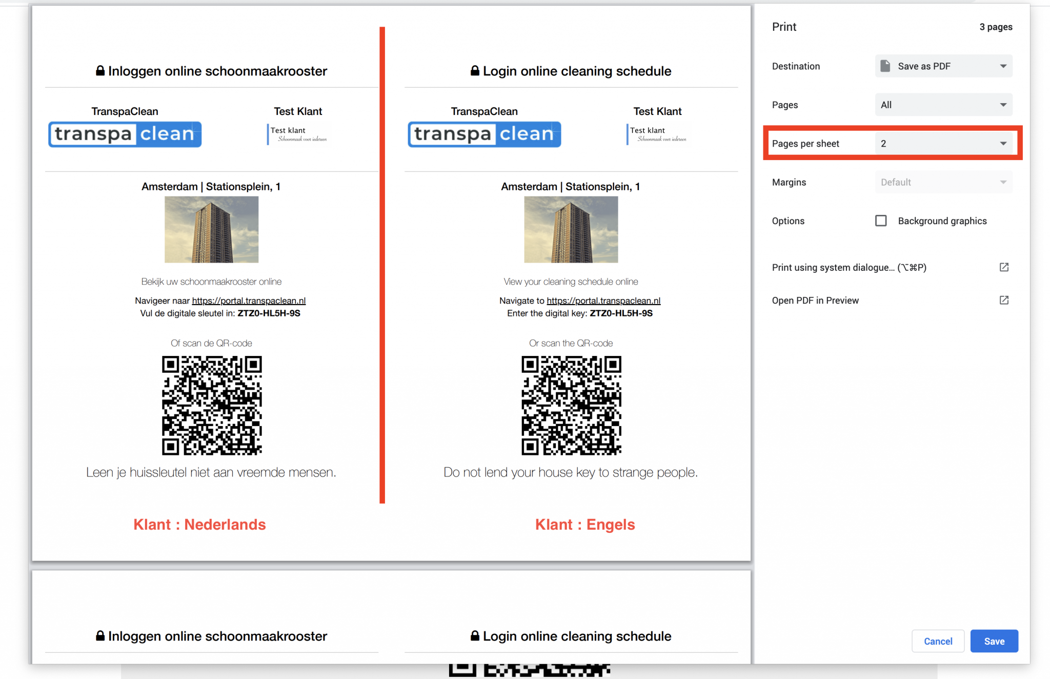 QR code formulier in twee talen? - Academy - TranspaClean
